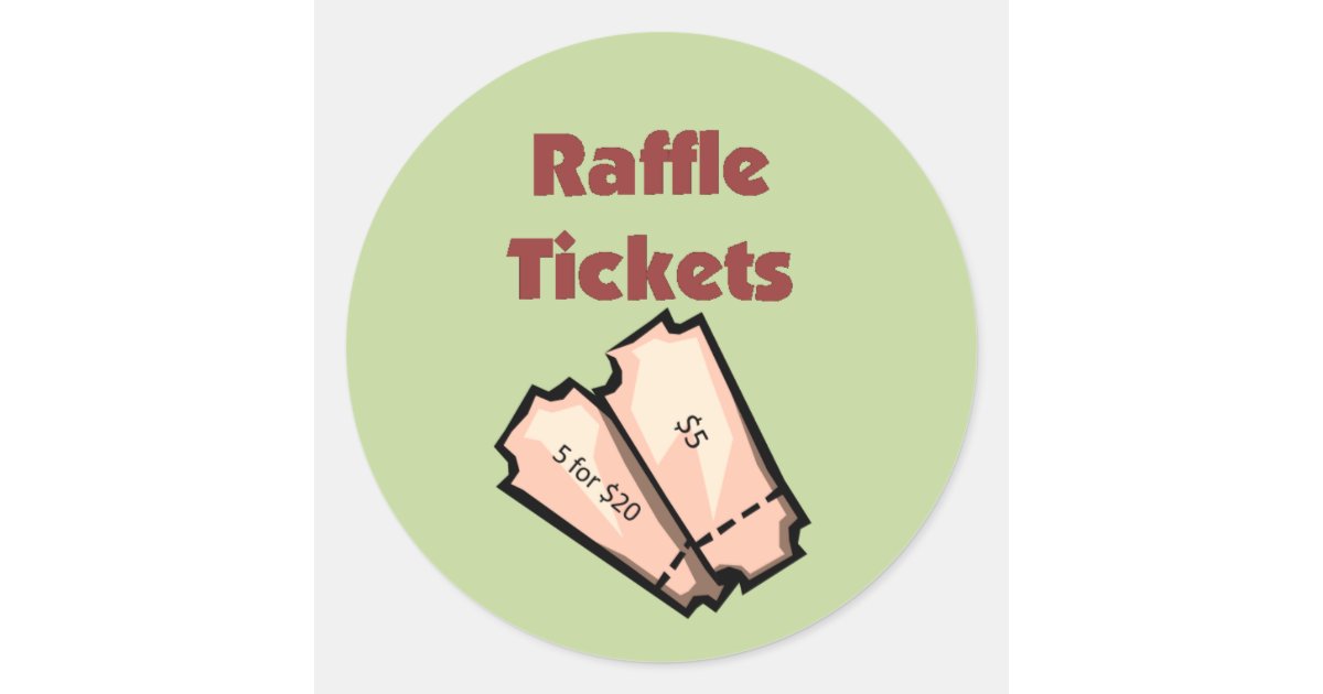 Raffle Ticket Stickers | Zazzle