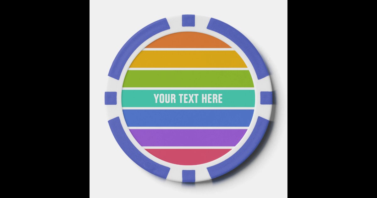 Rainbow Colors custom poker chips | Zazzle