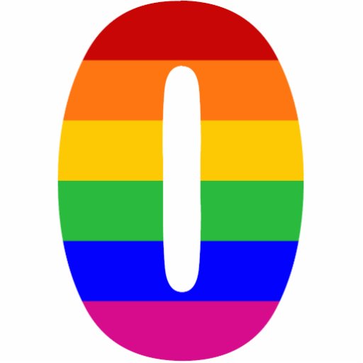 Rainbow Letter O Cut Out | Zazzle