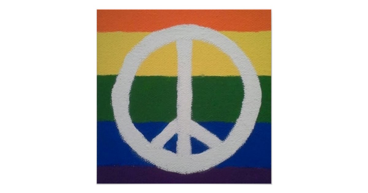 Rainbow Peace Sign Poster | Zazzle