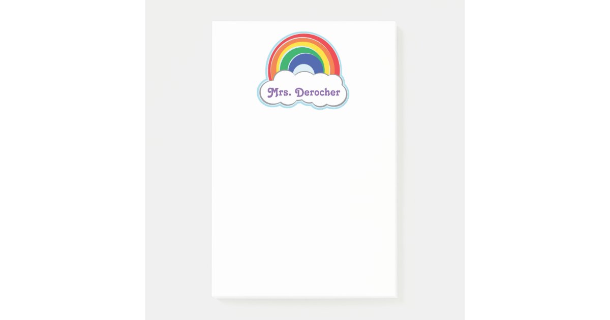 RAINBOW | personalized post-its Post-it Notes | Zazzle