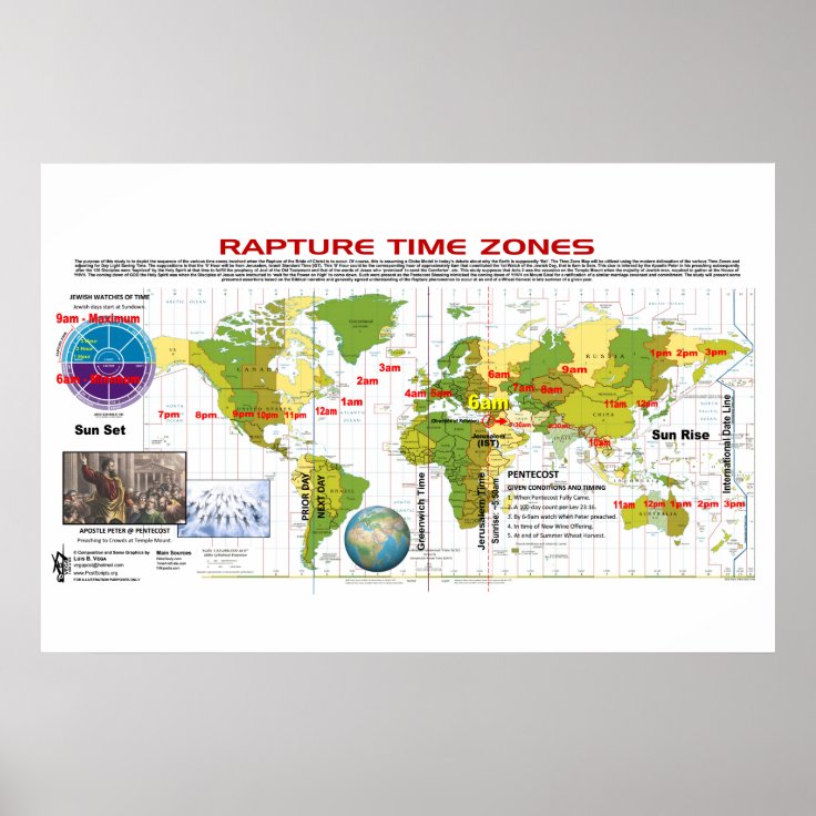 Rapture Time Zones Poster | Zazzle