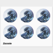 Raven Moon Art Sticker | Zazzle