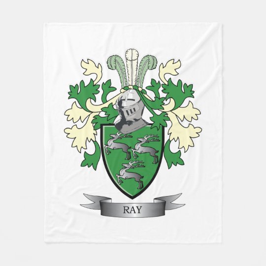 Ray Family Crest Coat of Arms Fleece Blanket | Zazzle.ca