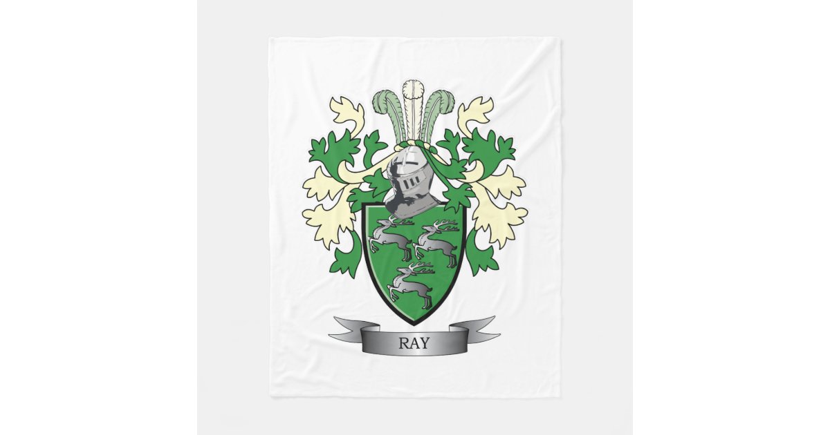 Ray Family Crest Coat of Arms Fleece Blanket | Zazzle
