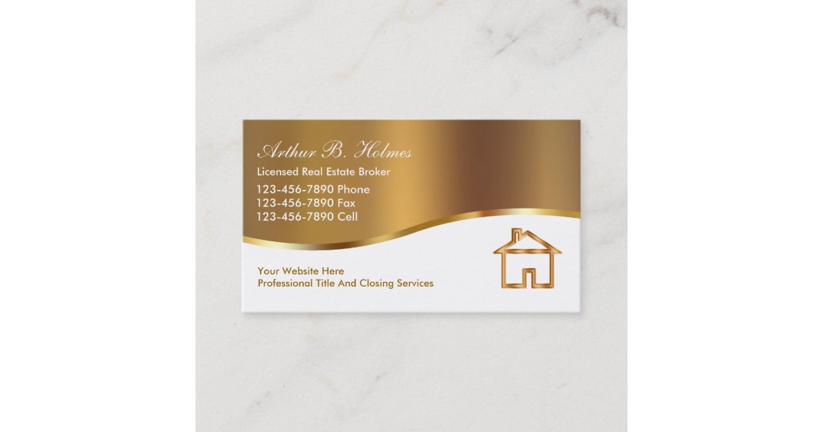 Real Estate Broker Business Cards | Zazzle.ca
