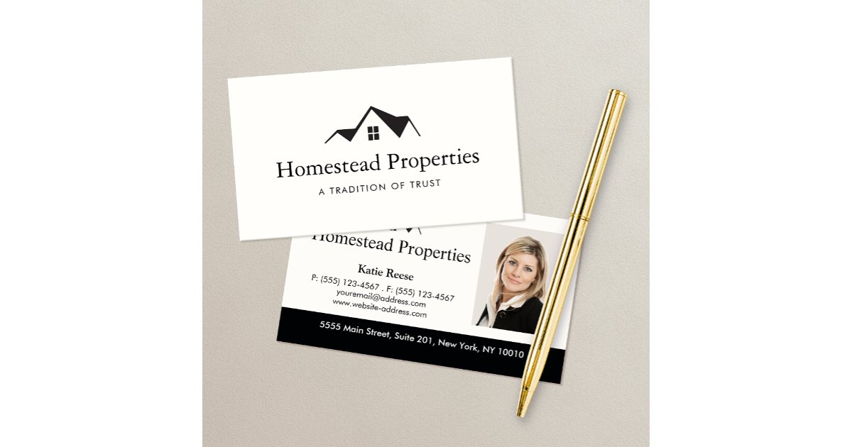 Real Estate House Roof Repair Business Card | Zazzle
