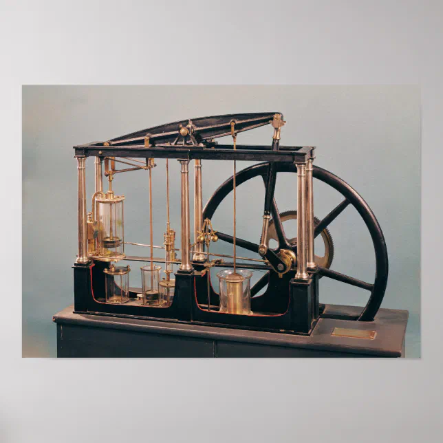 Reconstruction of James Watt's steam engine Poster | Zazzle