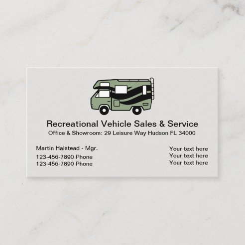Rv Business Cards & Profile Cards | Zazzle CA