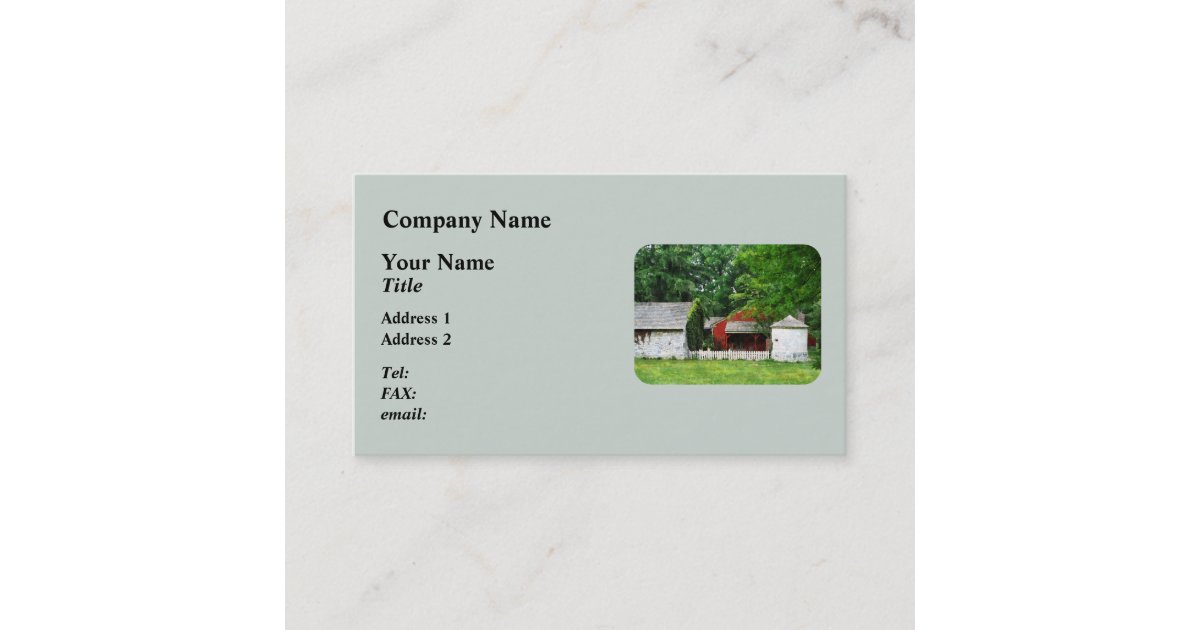 Red Barn Shed Business Card | Zazzle