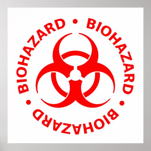 Red Biohazard Symbol Poster | Zazzle