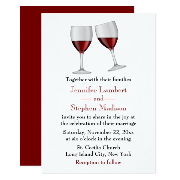 Wine Glass Invitations | Zazzle CA