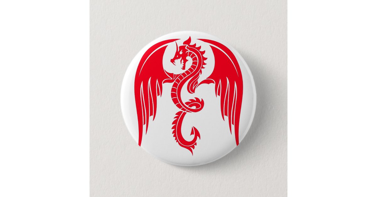 Red Dragaon Red Dragon 2 Inch Round Button | Zazzle