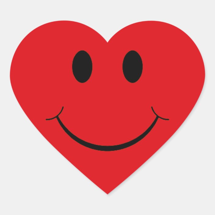 Red Heart Face Stickers | Zazzle.ca