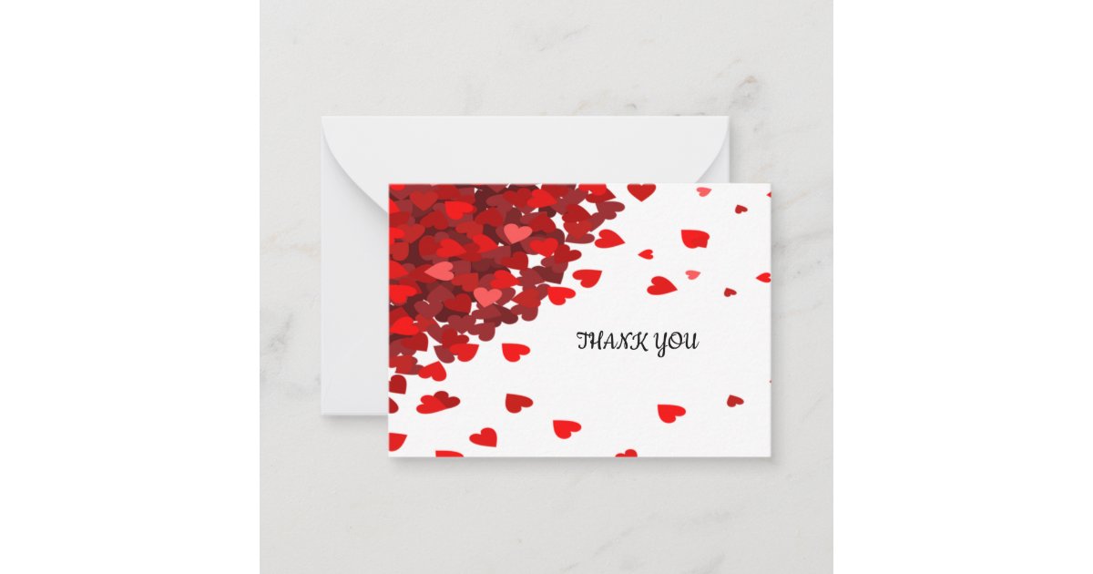 Red Heart Thank You Cards | Zazzle