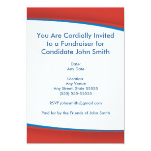 Political Fundraiser Invitations | Zazzle CA