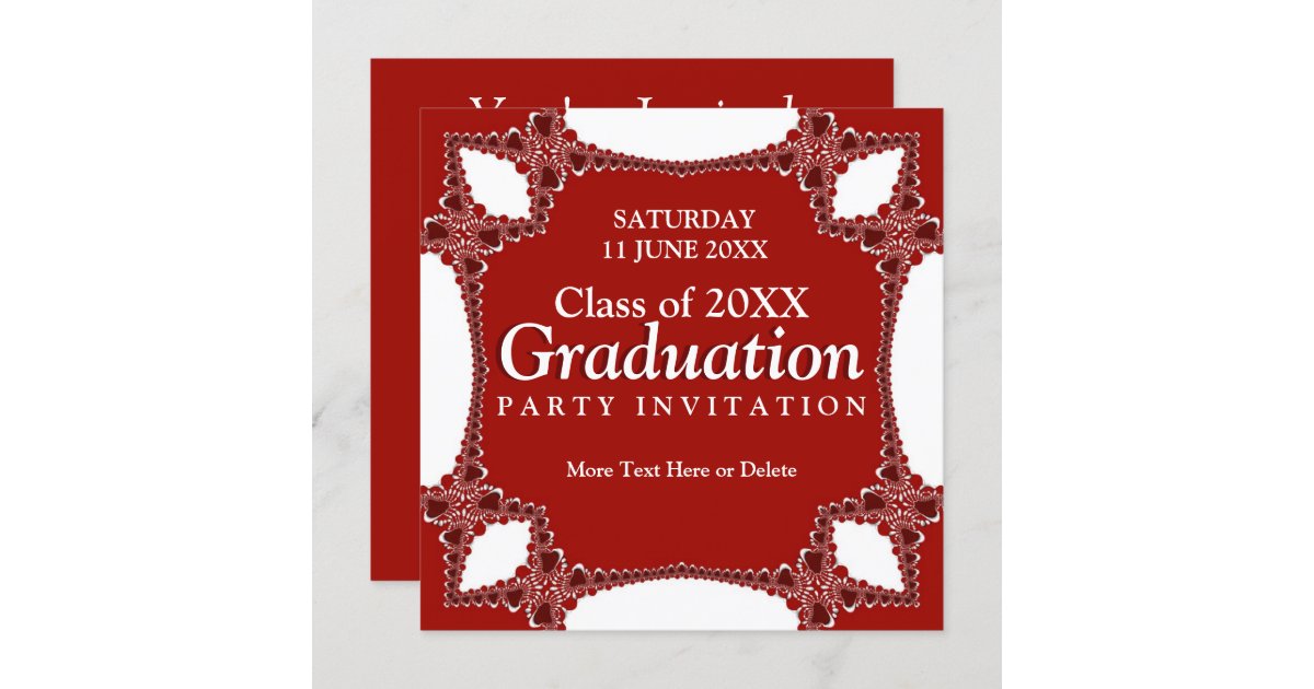 Red Regalia Graduation Invitation | Zazzle.ca