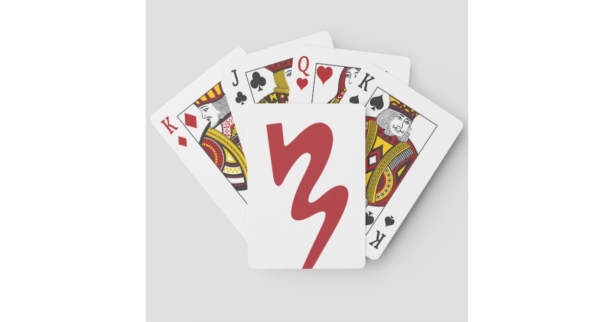 Red & White BMB Logo Playing Cards | Zazzle