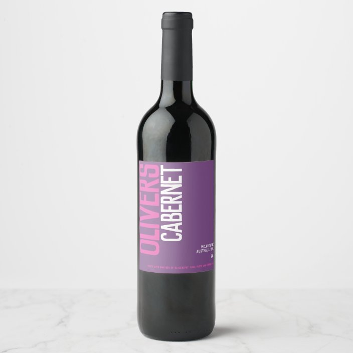 Red wine purple red wine makers text wine labels | Zazzle.ca