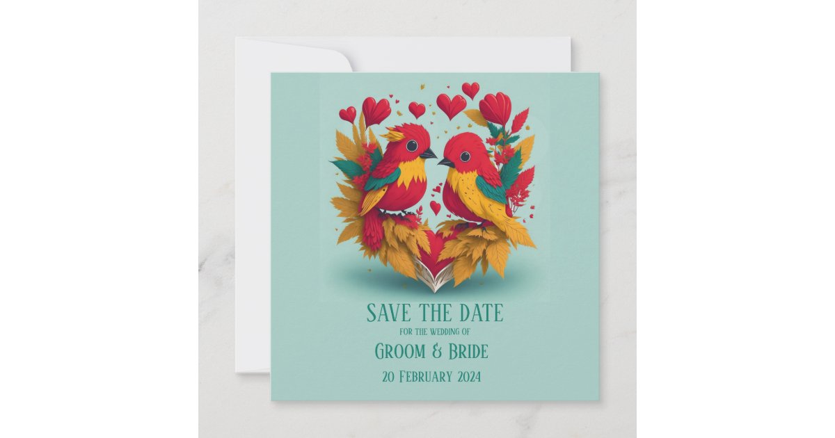 Reggae Birds Save The Date Invitation | Zazzle