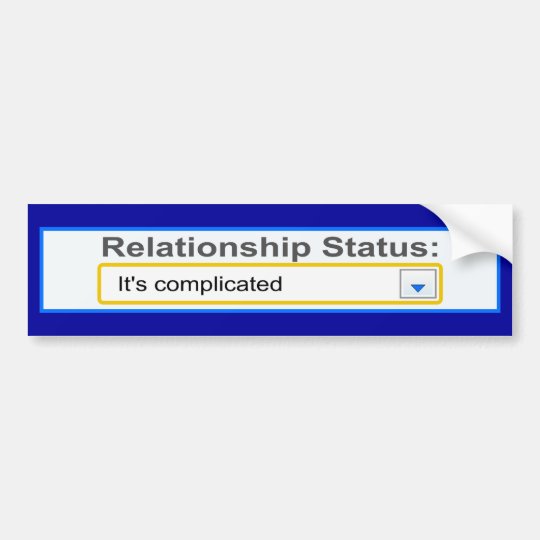 Relationship Status It's Complicated Design Bumper Sticker | Zazzle.ca
