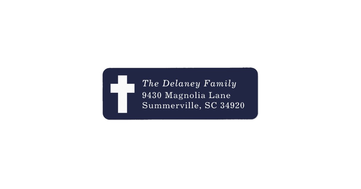 Religious Christmas Address Label Christian Cross | Zazzle