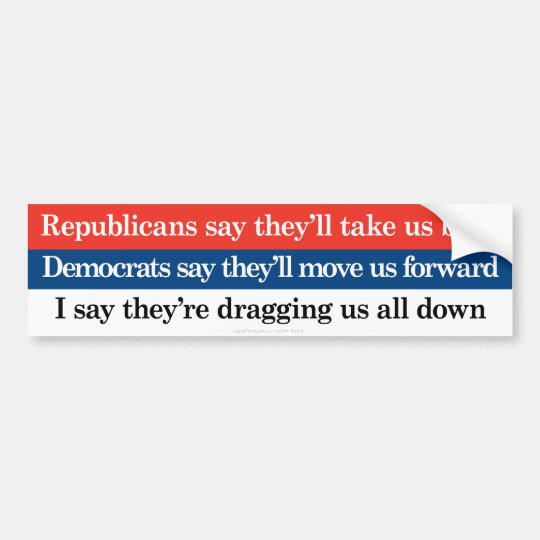 Republicans and Democrats Bumper Sticker | Zazzle.ca