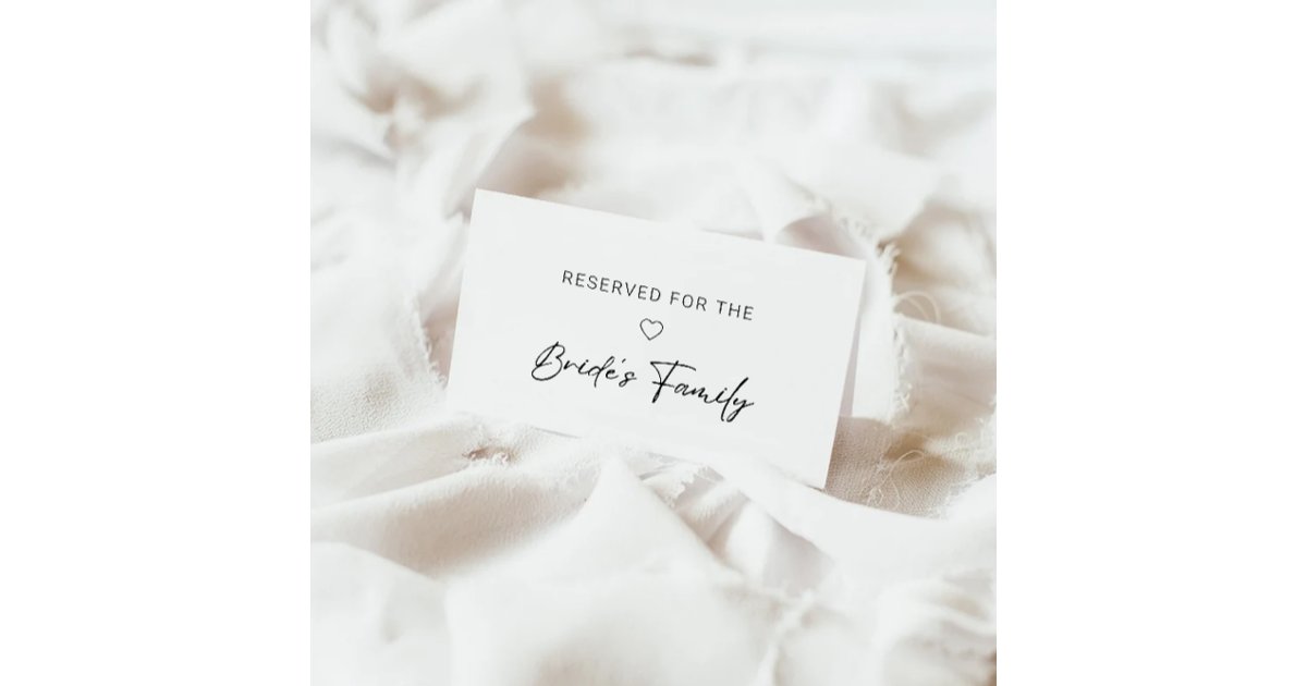 Reserved Sign, Modern Reserved Sign Enclosure Card | Zazzle