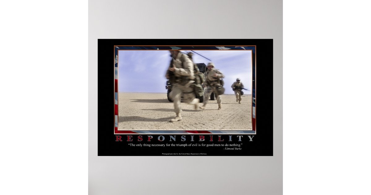 Responsibility Poster | Zazzle
