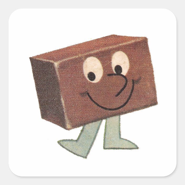 Retro Cartoon Fudge Vintage Candy Sticker | Zazzle.ca