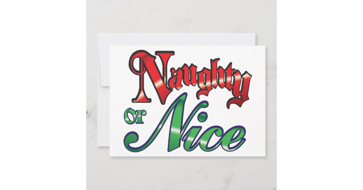Retro Christmas, Naughty or Nice Party Invitation | Zazzle