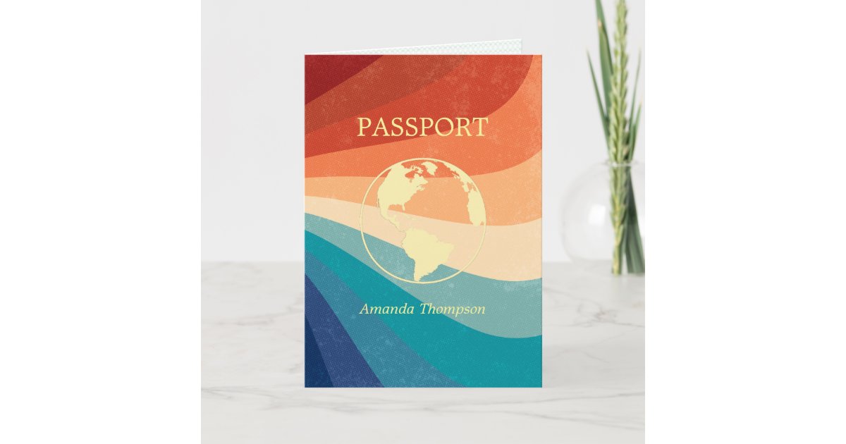 Retro Passport themed Birthday Party Invitation | Zazzle