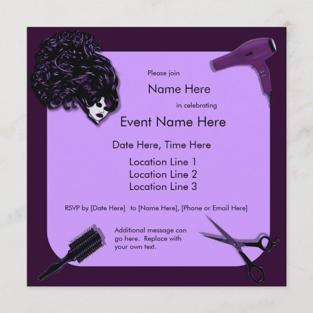 Hair Stylist Invitations | Zazzle CA