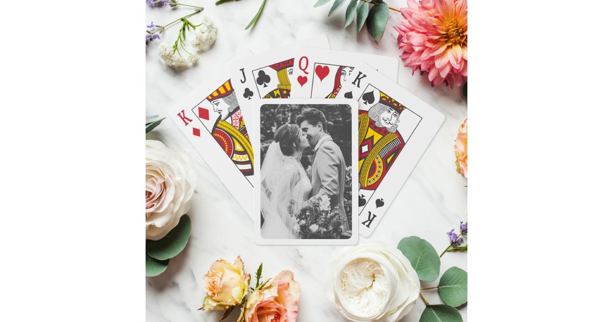 Retro Rounded Corners Photo Playing Cards | Zazzle