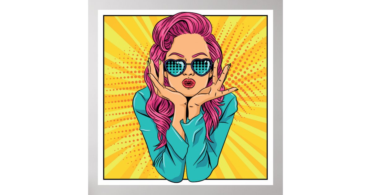 Retro woman poster | Zazzle