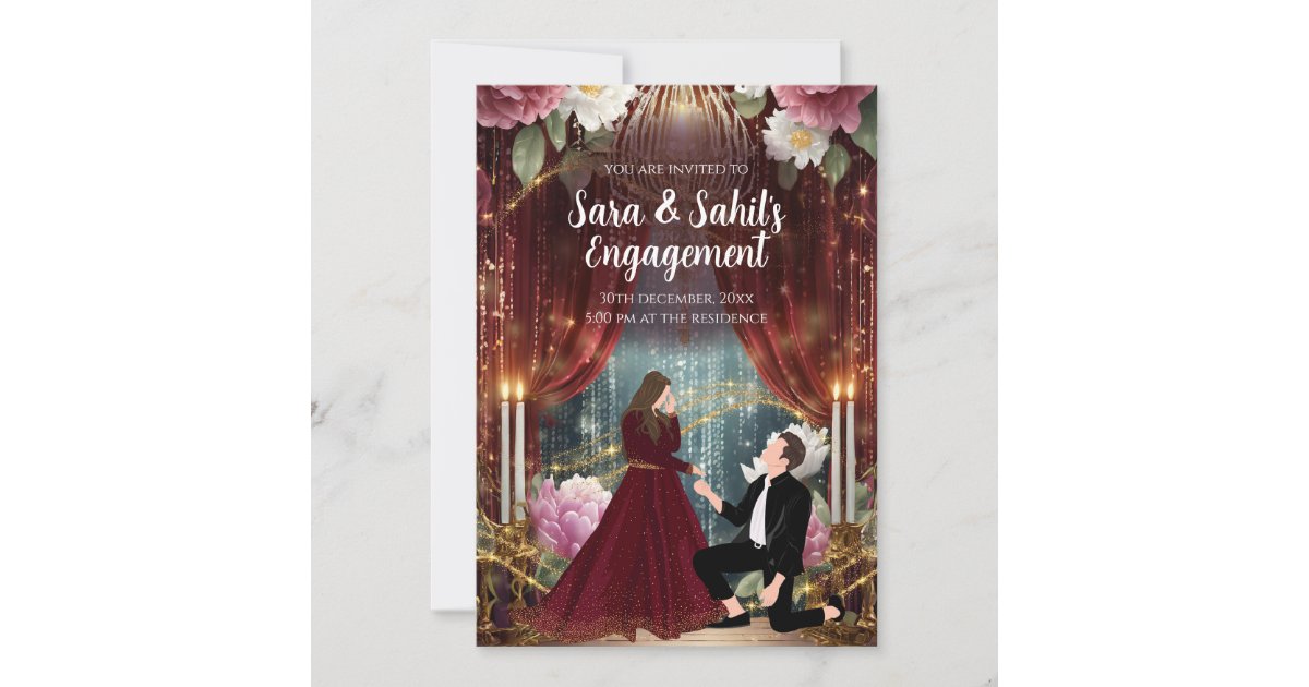 Ring Ceremony invite Indian Engagement invite | Zazzle