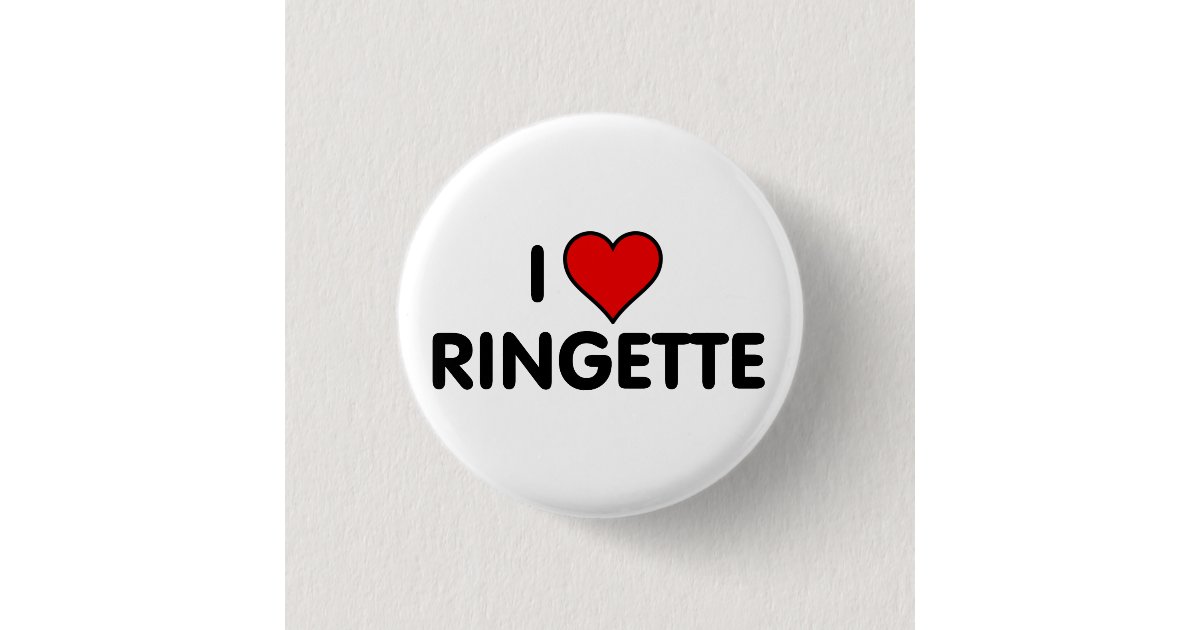 Ringette Button - "I Love Ringette" | Zazzle