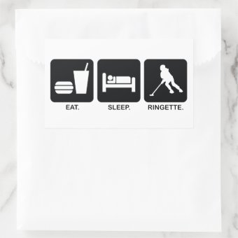 Ringette "Eat Sleep Ringette" Stickers | Zazzle