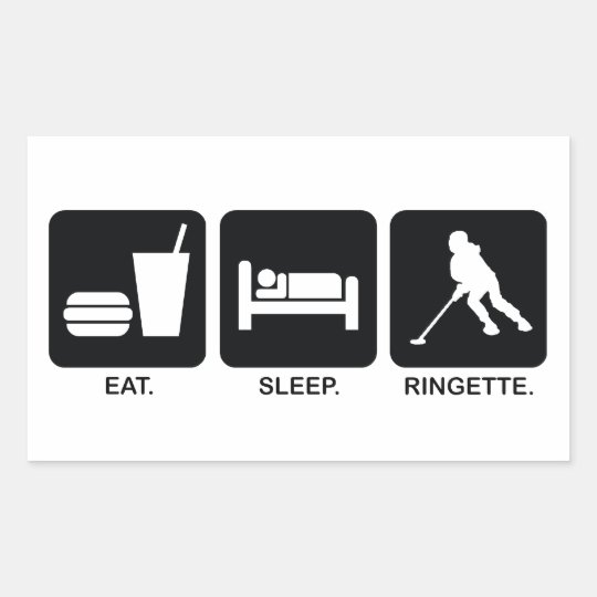 Ringette "Eat Sleep Ringette" Stickers | Zazzle.ca