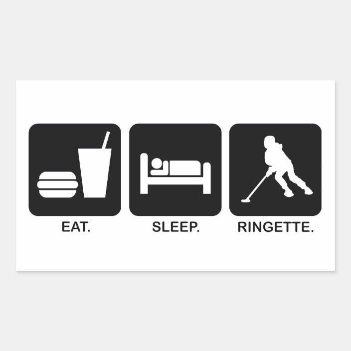 Ringette "Eat Sleep Ringette" Stickers | Zazzle.ca