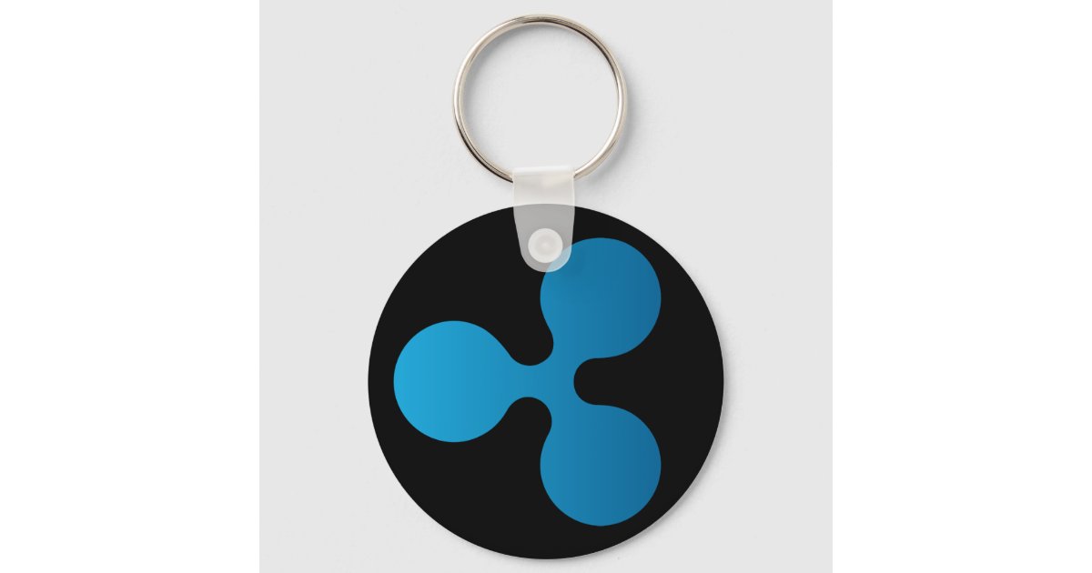 Ripple XRP Basic Keychain (Dark) | Zazzle
