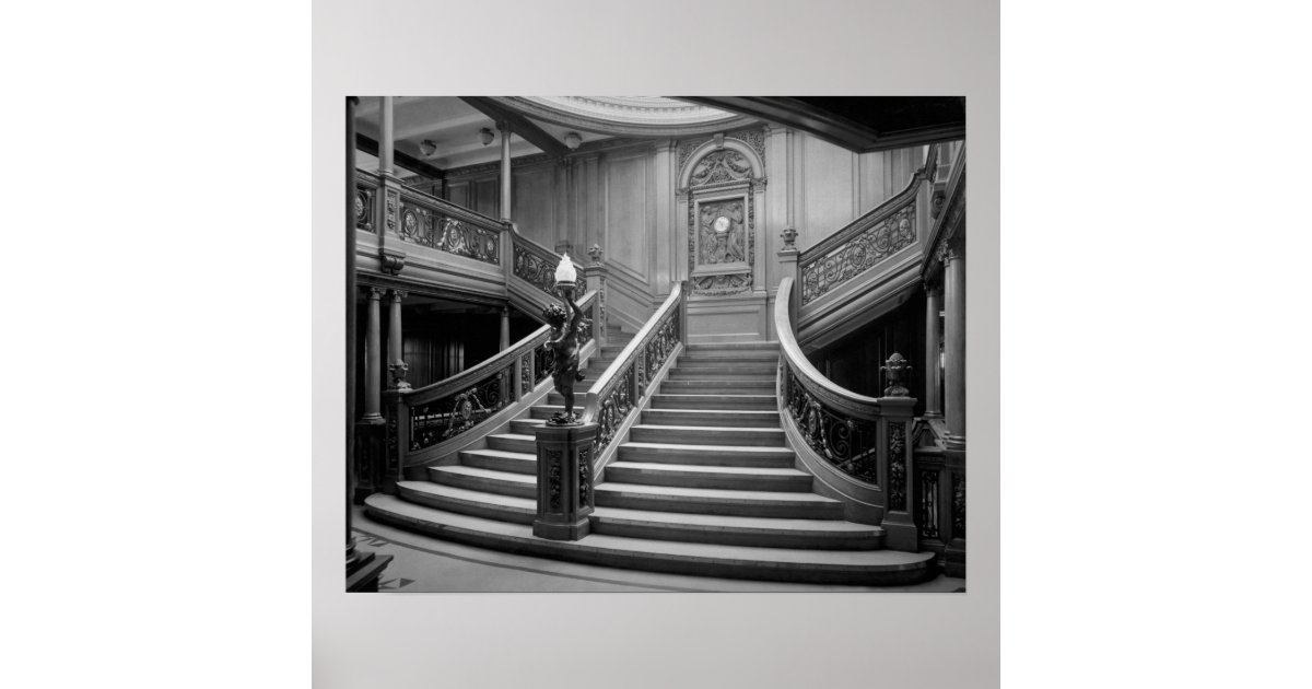 RMS Olympic Grand Staircase - Custom Poster | Zazzle