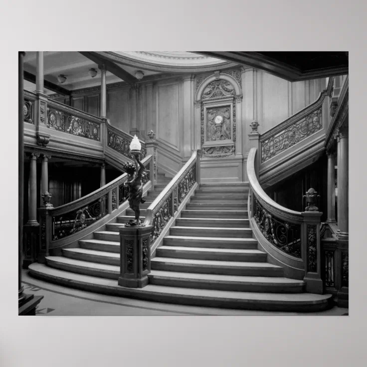 RMS Olympic Grand Staircase - Custom Poster | Zazzle