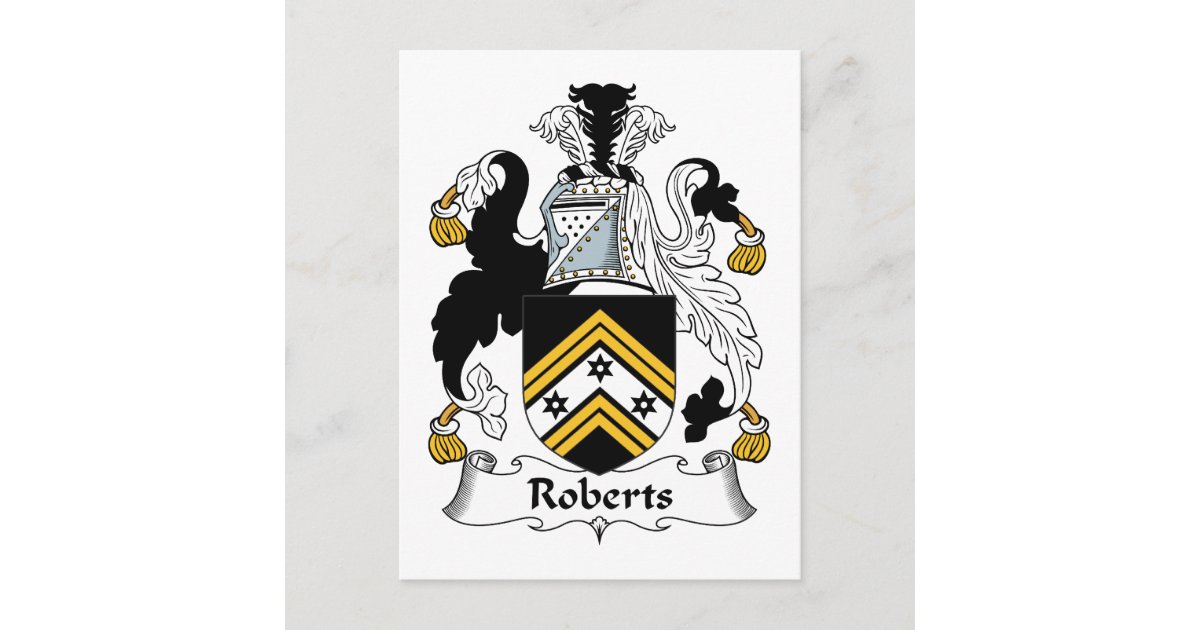 Roberts Family Crest Postcard | Zazzle