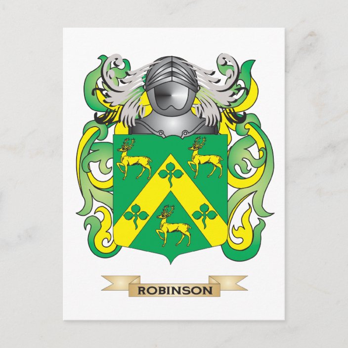 Robinson Coat of Arms (Family Crest) Postcard | Zazzle.ca
