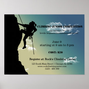 Rock Climbing Posters, Prints & Poster Printing | Zazzle CA