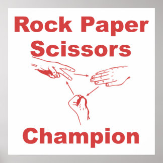 Rock Paper Scissors Posters | Zazzle Canada