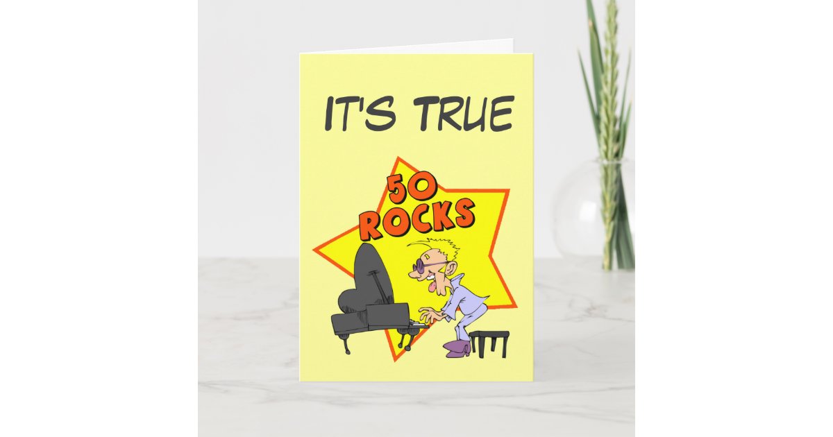Rocking 50th Birthday Card | Zazzle.ca