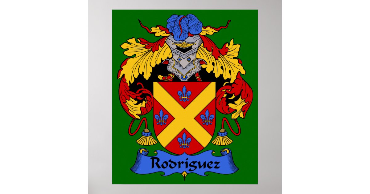 Rodriguez Coat of Arms Heraldic Print | Zazzle