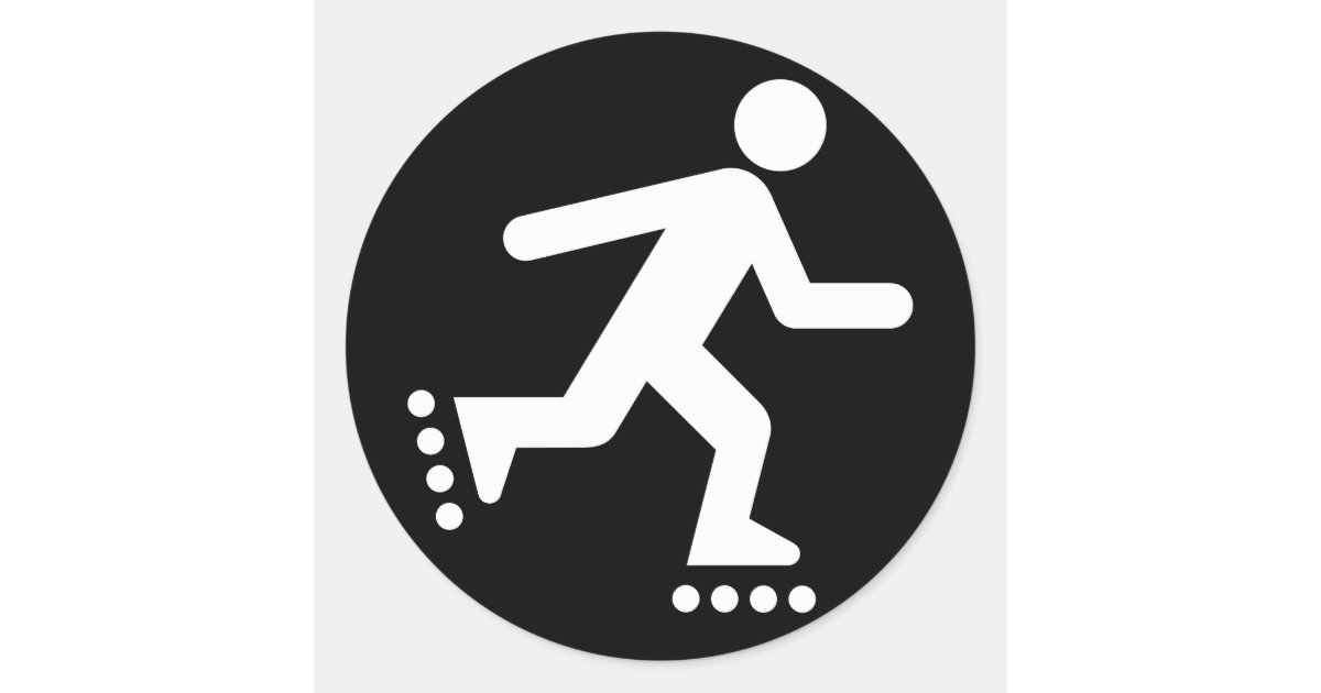 Rollerblade Symbol Sticker | Zazzle